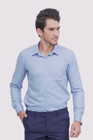 Áo sơ mi dài tay NSMMCNMBSR181097D Xanh da trời